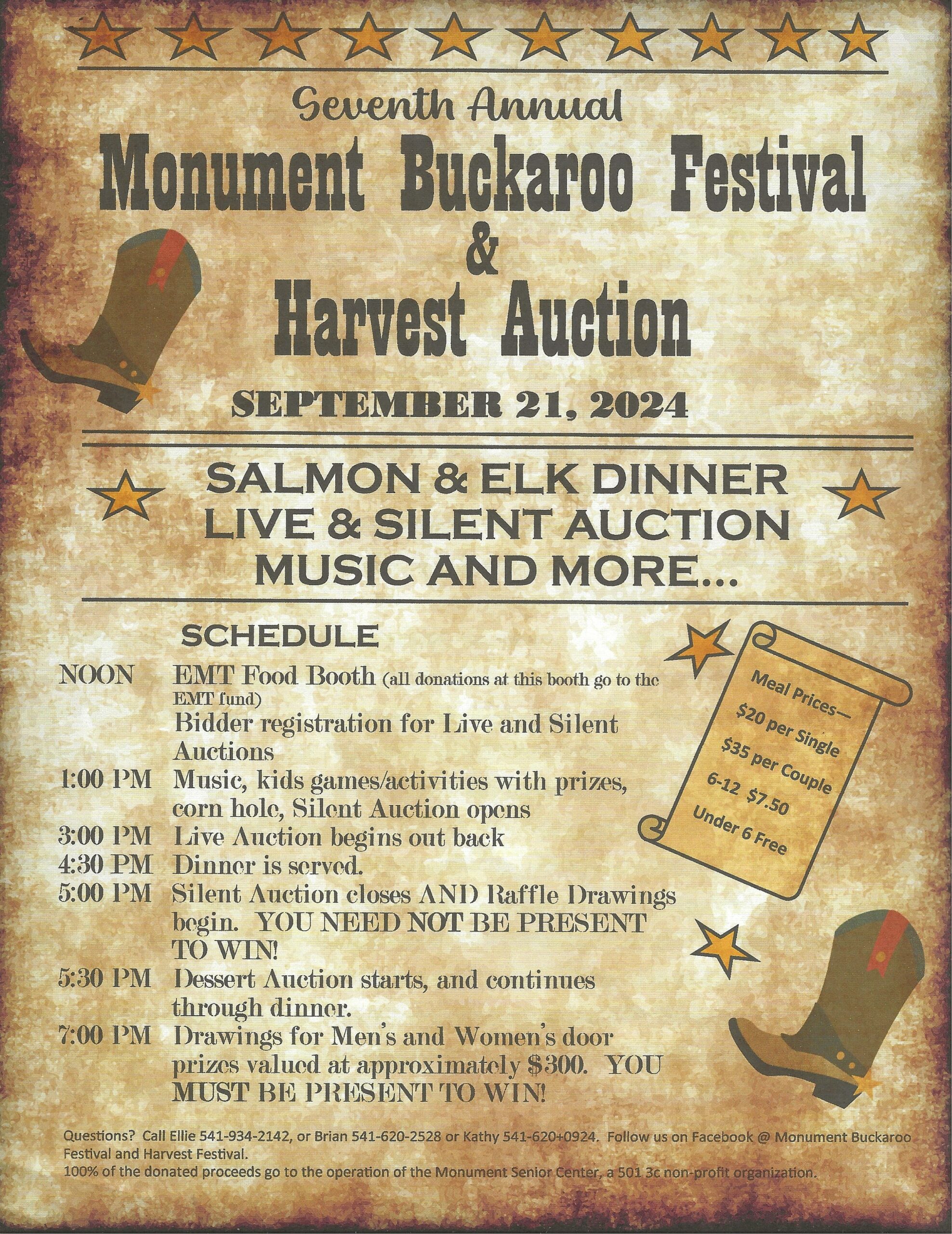 7th Annual Monument Buckaroo Festival & Harvest Auction – Grant County ...