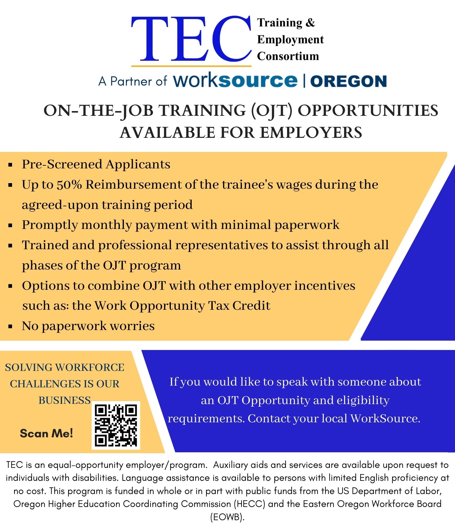 Training & Employment Consortium – Grant County Oregon Chamber of Commerce